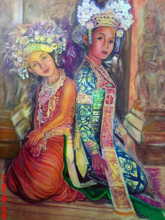 28 Karya Lukisan Tarian Bali yang Artistik - Seni Rupa