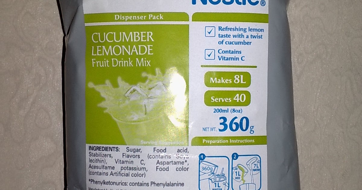 NESTLE CUCUMBER LEMONADE FRUIT DRINK MIX
