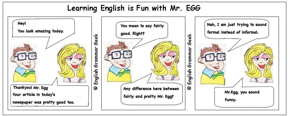 English: Pretty vs. Fairly