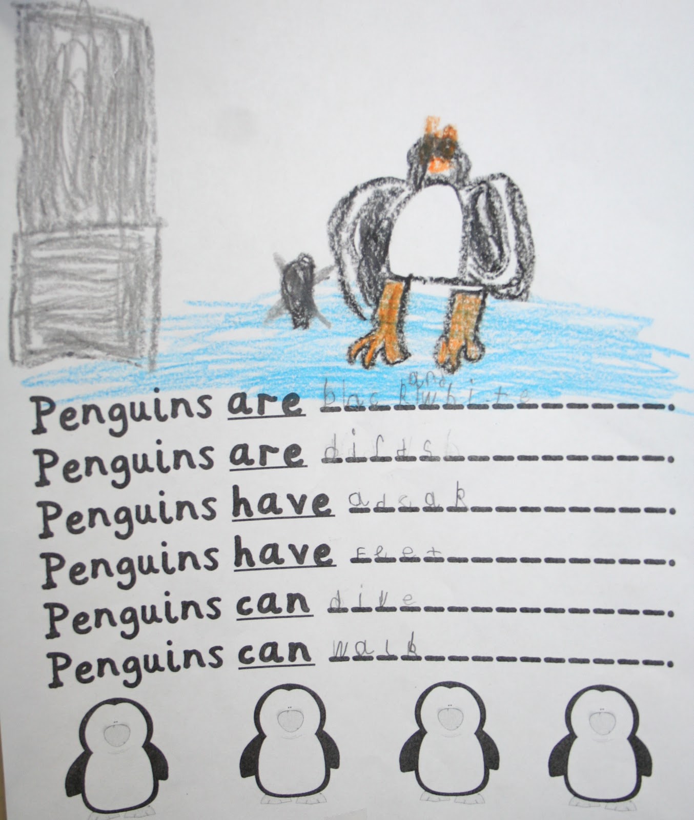 Mrs. Lisa's Pre-K Crew Rocks!: SLIDING INTO GREAT PENGUIN WRITING