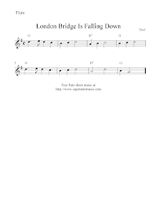 Easy Sheet Music For Beginners: London Bridge Is Falling Down, free ...