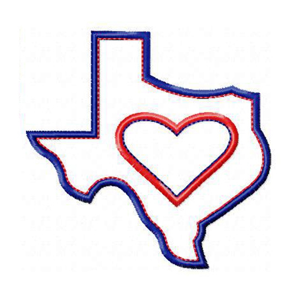 Big Dreams Embroidery: HEART OF TEXAS Machine Embroidery Applique ...