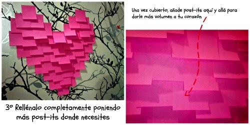 DIY SAN VALENTÍN (y III): CORAZÓN DE POST-ITs