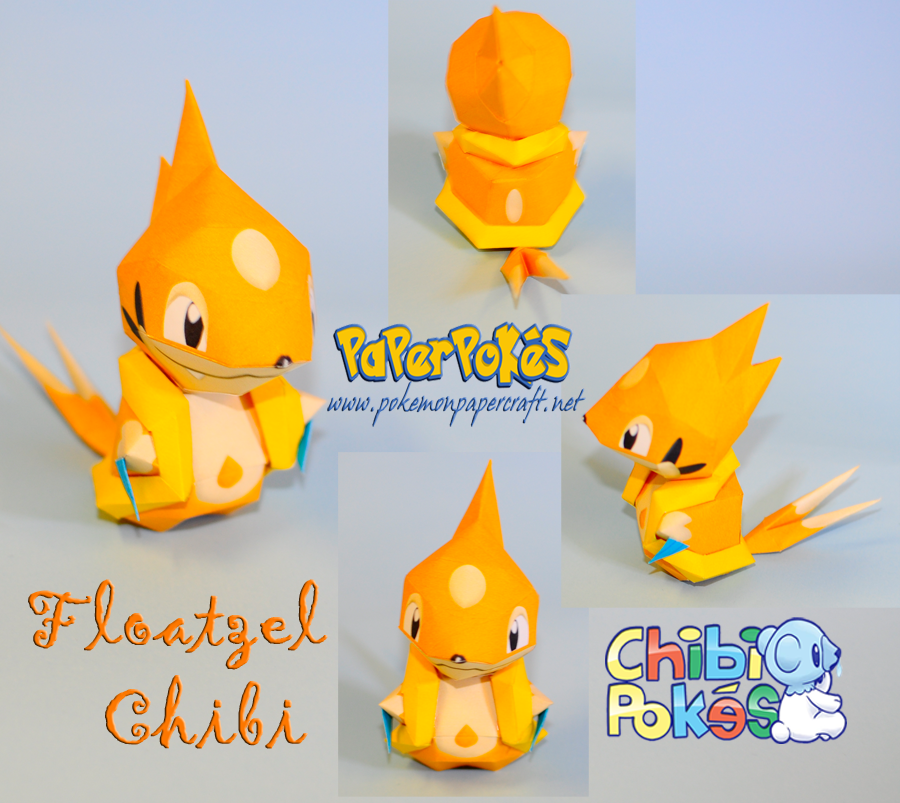 PaperPokés - Pokémon Papercraft: FLOATZEL CHIBI
