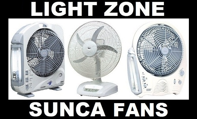 SUNCA RECHARGEABLE FANS WITH EMERGENCY LED LIGHTS - COLLECTION - 2014 ...