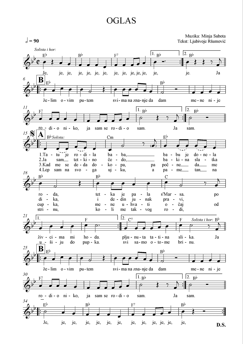 NOTE | DOMACE I STRANE: OGLAS AKORDI NOTE