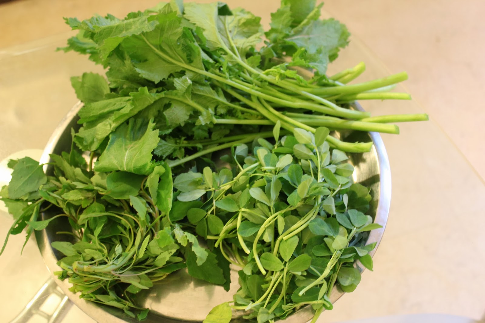 Rajiv's Kitchen: Sarson Bathua Methi and Palak ka Saag (Haryana) - Bala ...