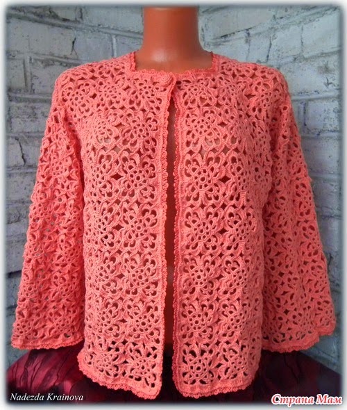 ARTE EM CROCHÊ, TRICÔ E ARTESANATOS: Casaco em crochê com gráfico