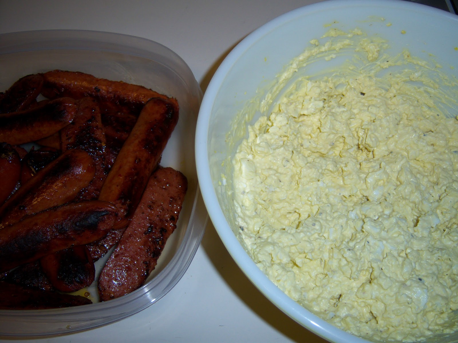 Core Cooking and Much More: Deviled Eggs and Hot Link Sandwiches