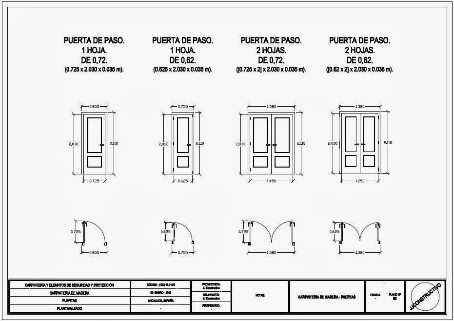 JjCONSTRUCTIVO: DETALLES-CARPINTERÍA DE MADERA - PUERTAS