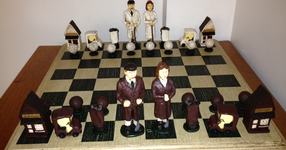 Rochester Chess Club Blog: Unusual "golf" chess set appears at Chess Center