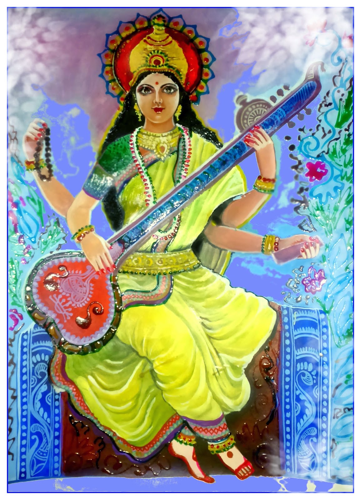 Colorful Life: Maa Saraswati