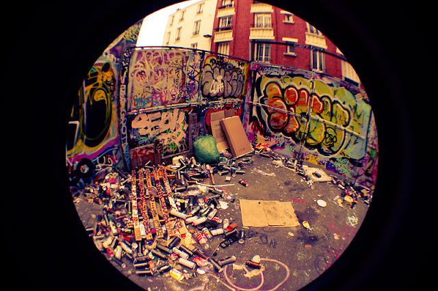 La Feuille Buvard: Fish eye graffiti