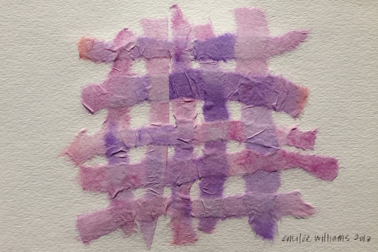 Watercolor Collage: Purple Weave