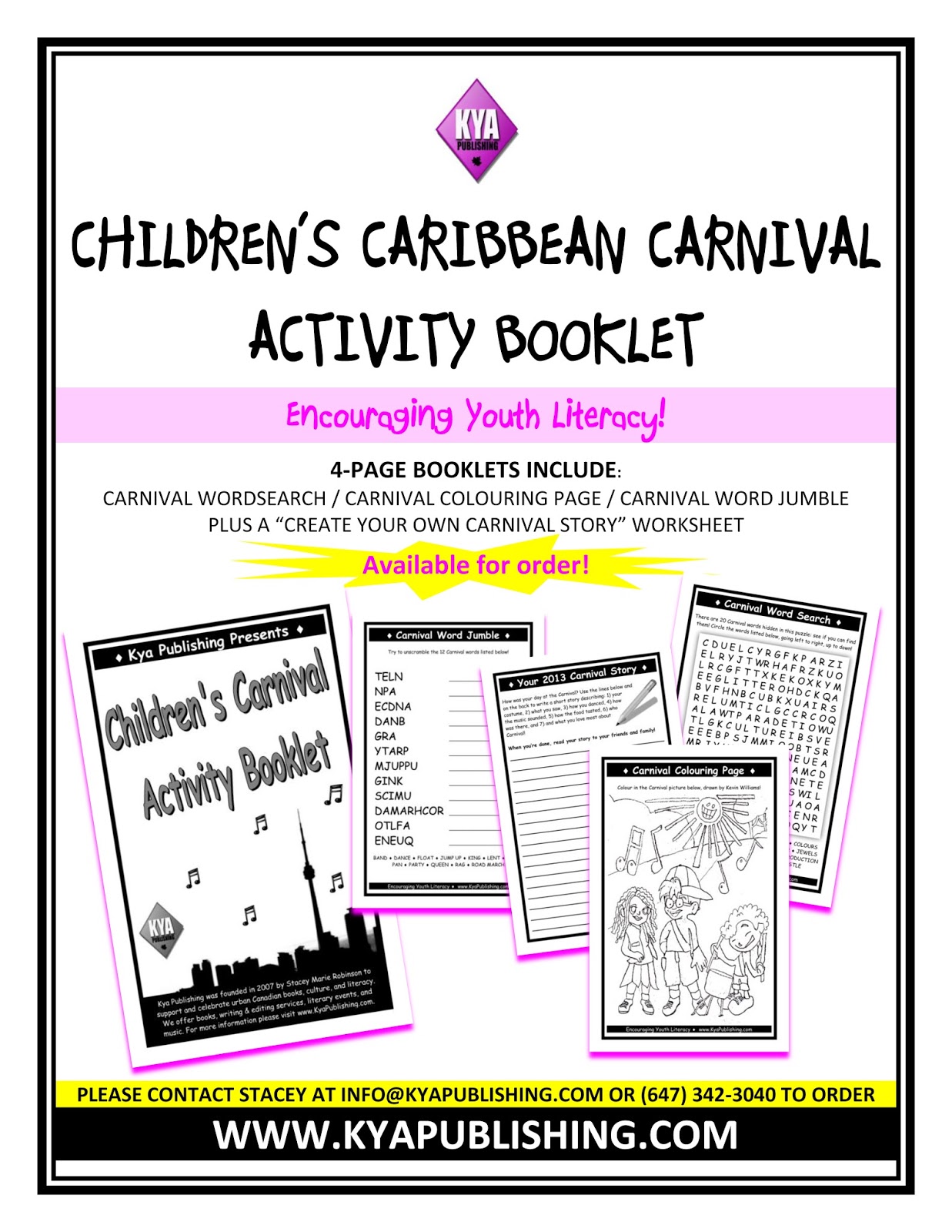 Kya Publishing Promotes Literacy During the Junior Caribbean Carnival ...