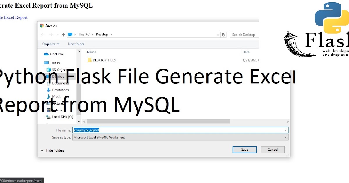 Python Flask File Generate Excel Report from MySQL | Tutorial101