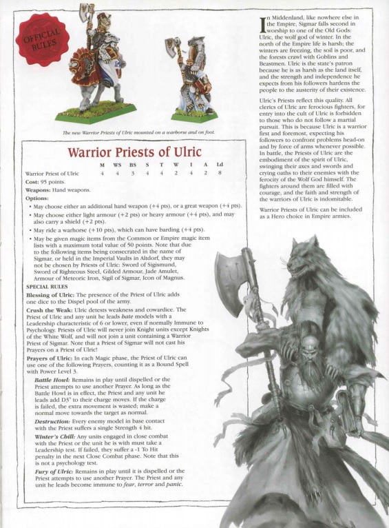 Warhammer Fantasy Battles 6th Edition Characters/Special Rules: Cult of ...
