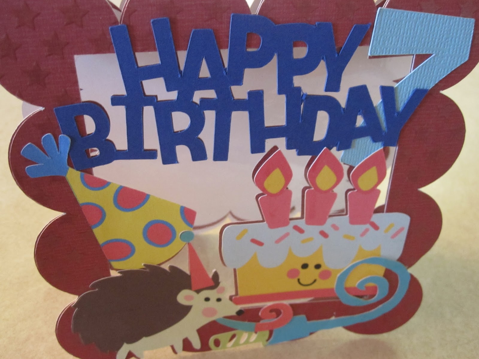 She's a Sassy Lady: Wonderful Birthday Window Card For My 7 Year Old Gavin!