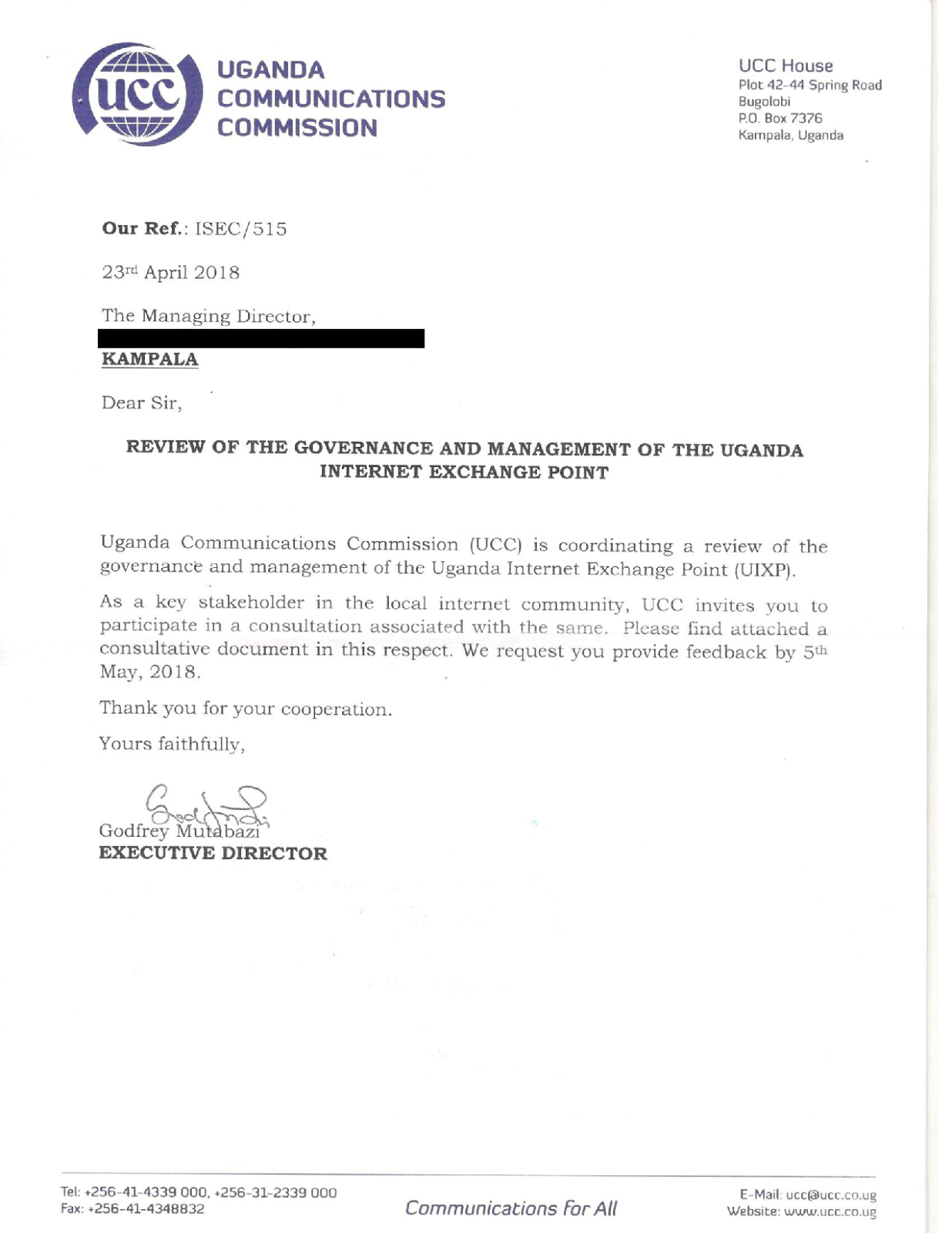 The Uganda Internet eXchange Point Blog: April 2018