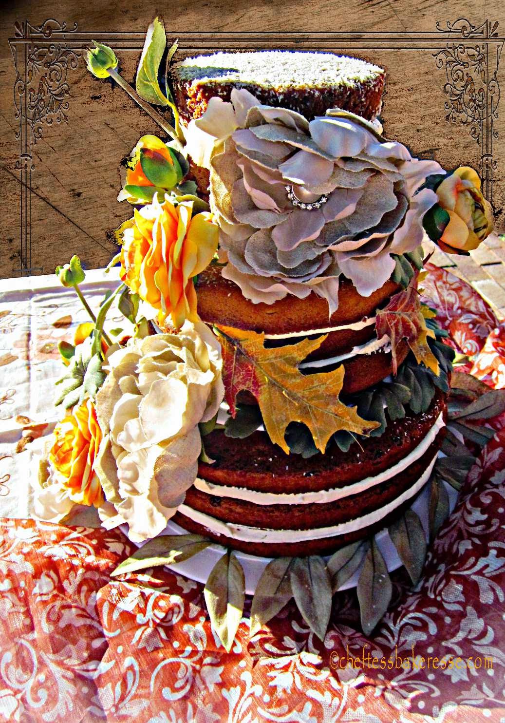 Chef Tess Bakeresse: Latest Wedding Cake...Country Natural Fall Cake