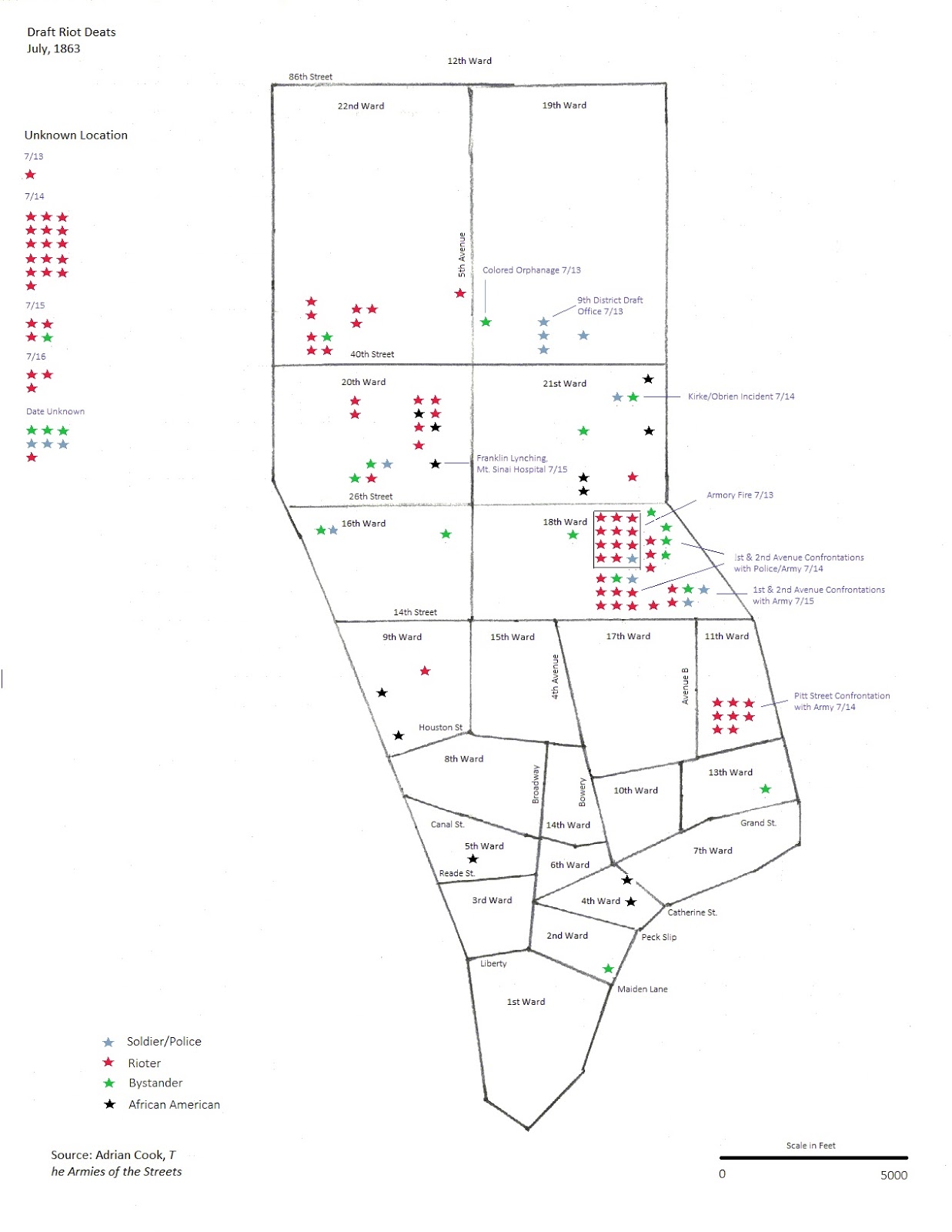 The Hidden Civil War: Draft Riot Death Map