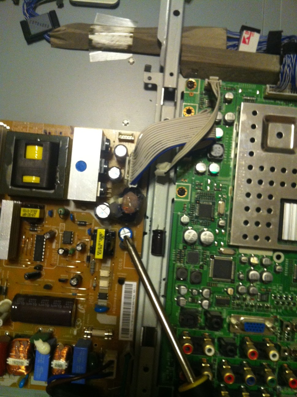Alex Lauerman's Blog: Samsung TV Blown Capacitor - High Pitched Whine Sound