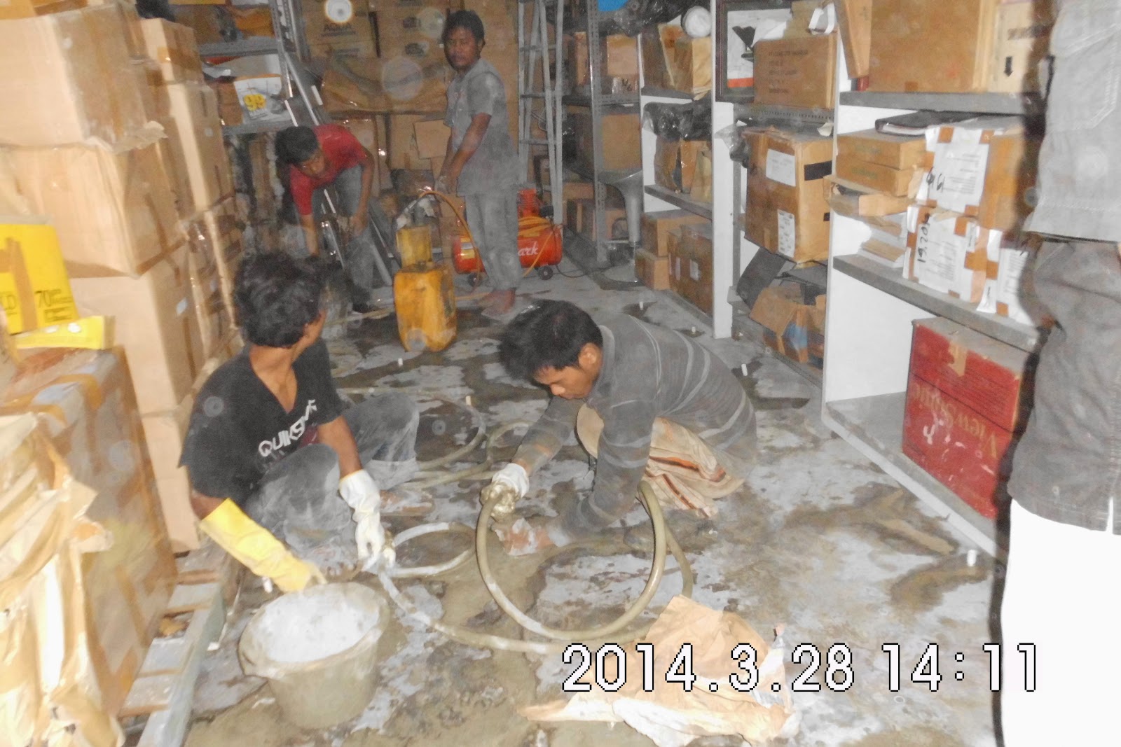 INJEKSI GROUTING/SUNTIK BETON RETAK,KEROPOS DAN BOCOR: Pekerjaan ...