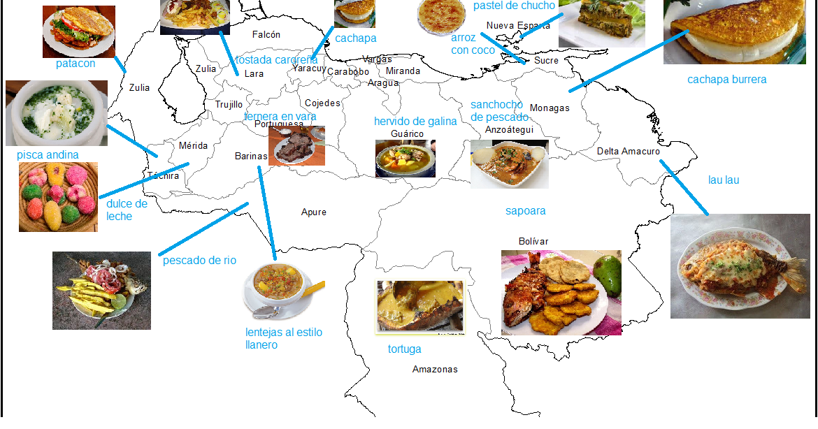 GASTRONOMIA DE VENEZUELA: MAPA DE LOS PLATOS TIPICOS POR ESTADO DE VENEUELA GASTRONOMIA DE VENEZUELA: MAPA DE LOS PLATOS TIPICOS POR ESTADO DE VENEUELA