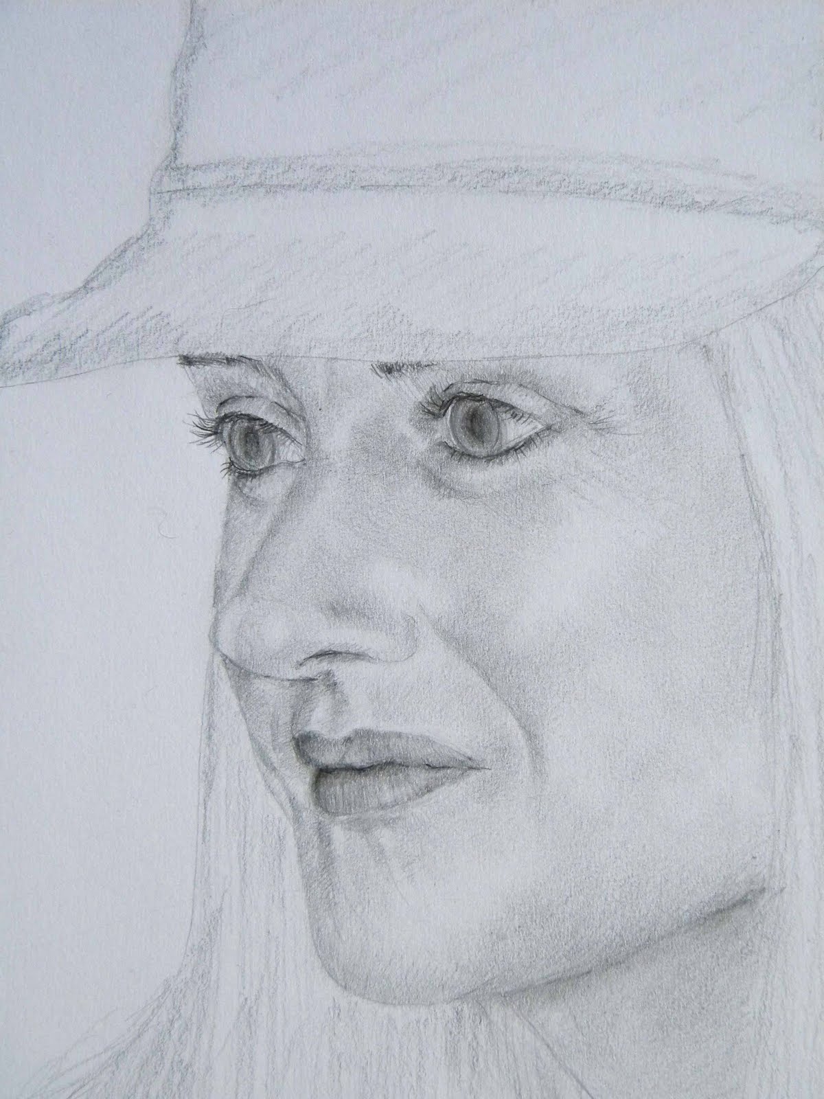 The Lonely Artist: Self Portrait With Hat