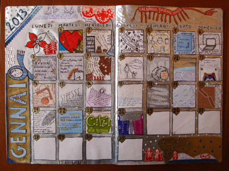 diario figurato: CALENDAR JOURNAL PAGES: dell'argenteo gennaio non si è ...