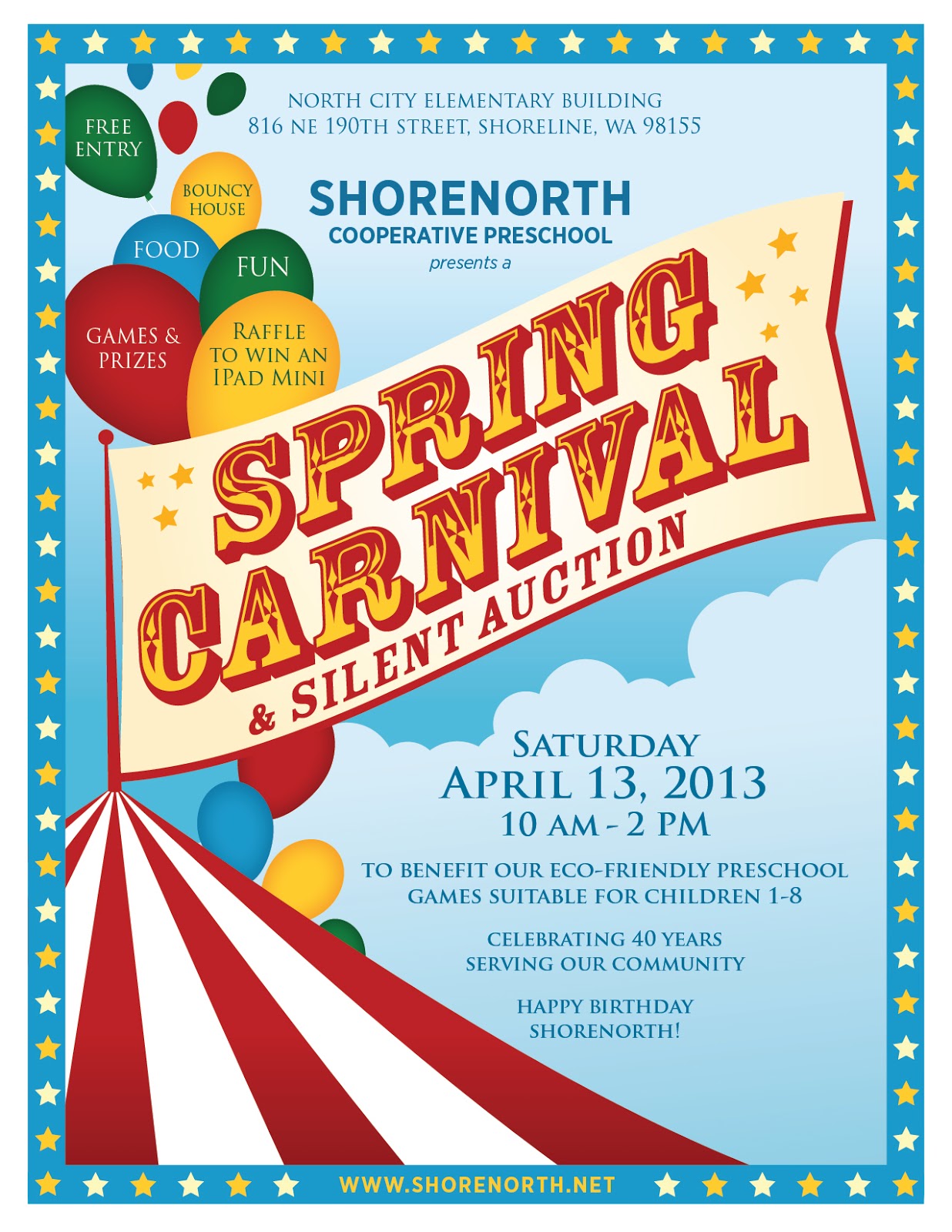 Shoreline Area News: Shorenorth Co-op Preschool spring carnival Apr 13