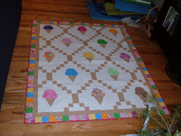 Quilting with Elves: Ice Cream Cone Quilt