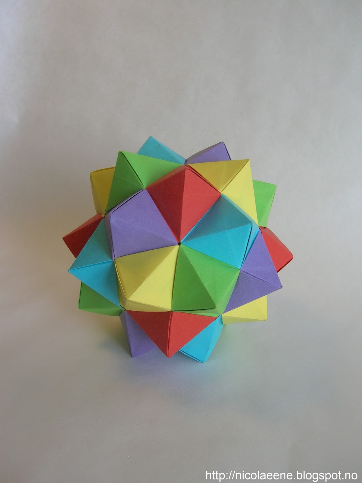 Nicolae Ene - origami: Compound of Five Octahedra by Meenakshi Mukerji
