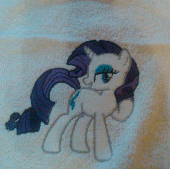 MLP - E the Pony: Rarity Embroidery Design & Process
