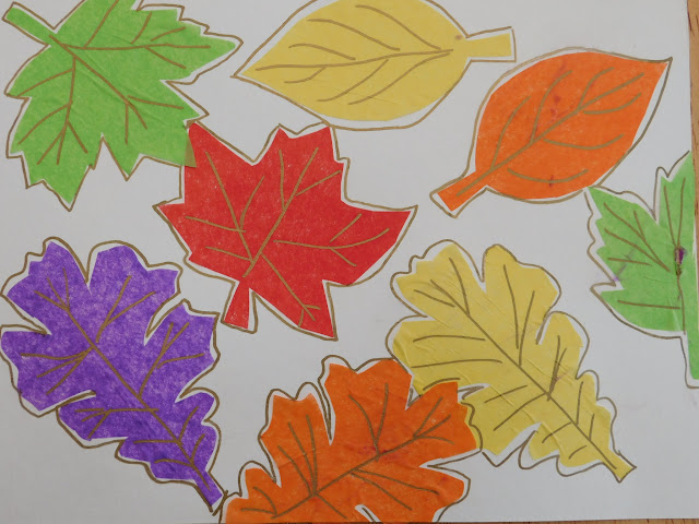 Art Project #46: Tissue Paper Leaf Art
