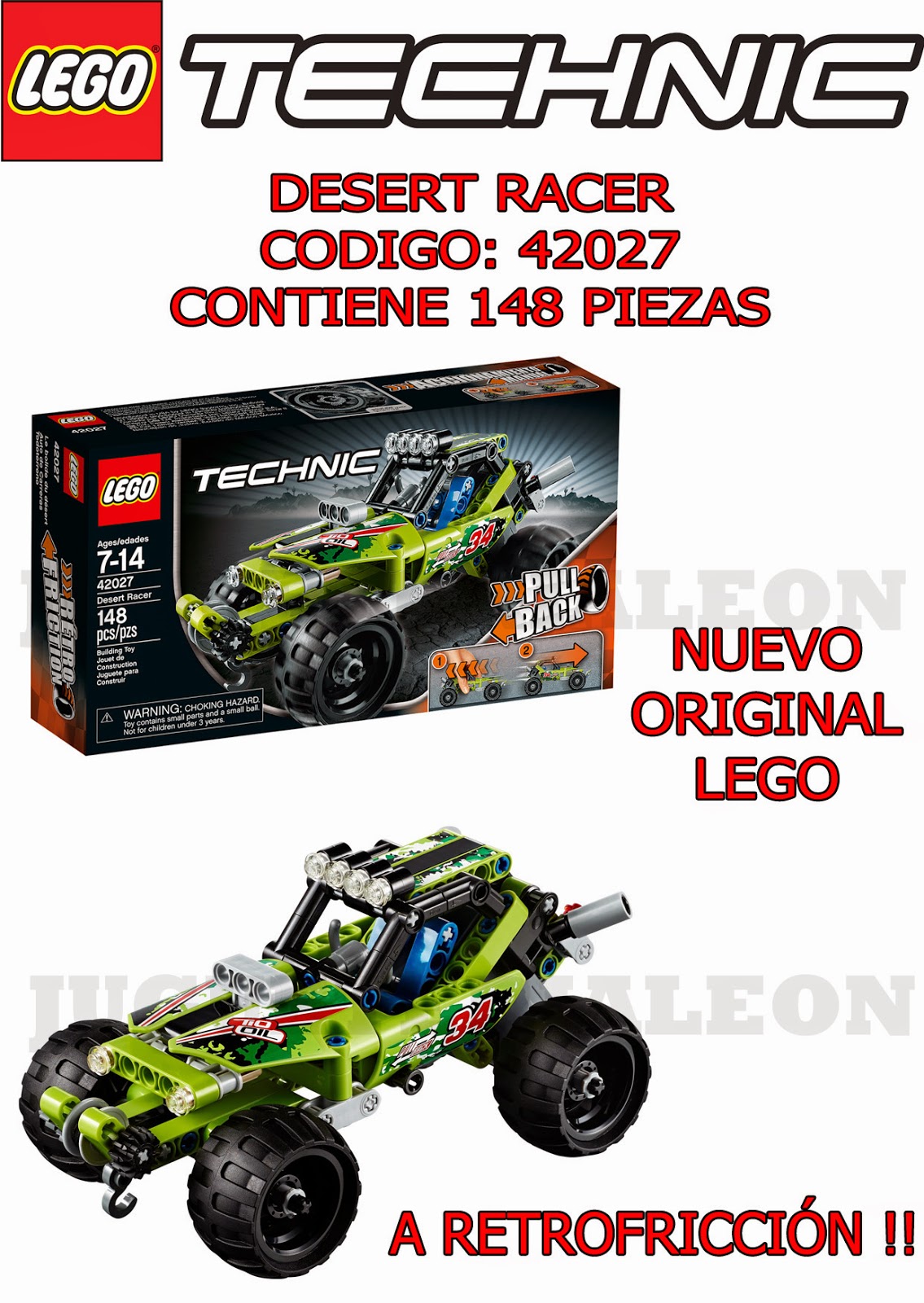Juguetería León: LEGO TECHNIC 42027 AUTO DESERT RACER JUGUETERIALEON