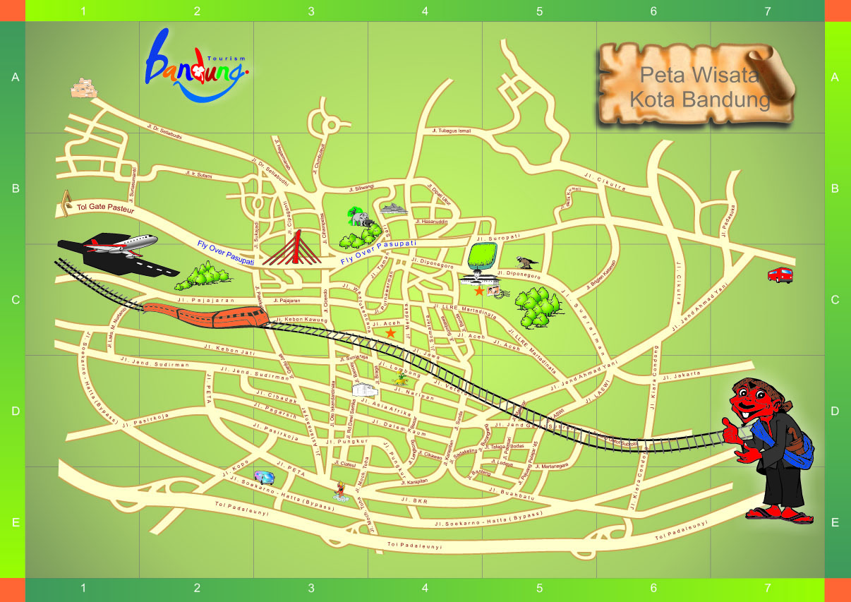 Jalan Jalan Penuh Berkah: Peta Wisata Bandung | Jalan Jalan ke Bandung