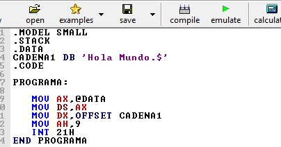 Tarea 3. Programa 'Hola Mundo' en Lenguaje ensamblador.