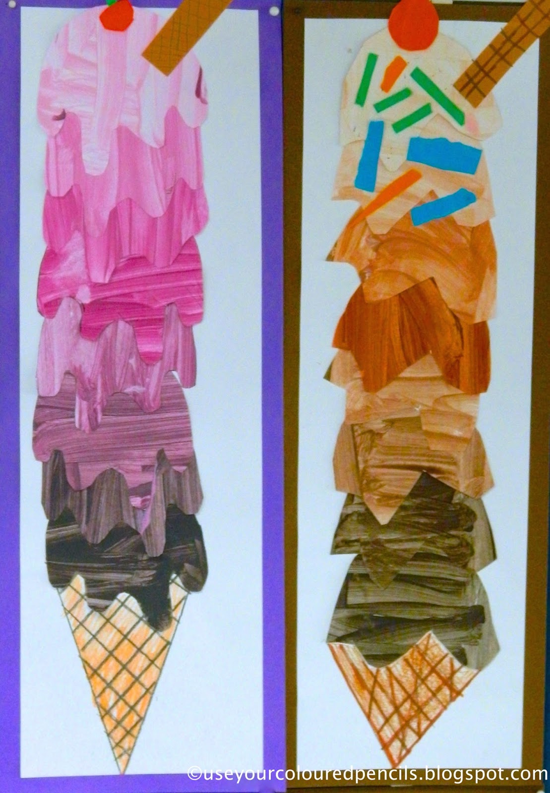 Use Your Coloured Pencils: Ice Cream Cones in Tints and Shades
