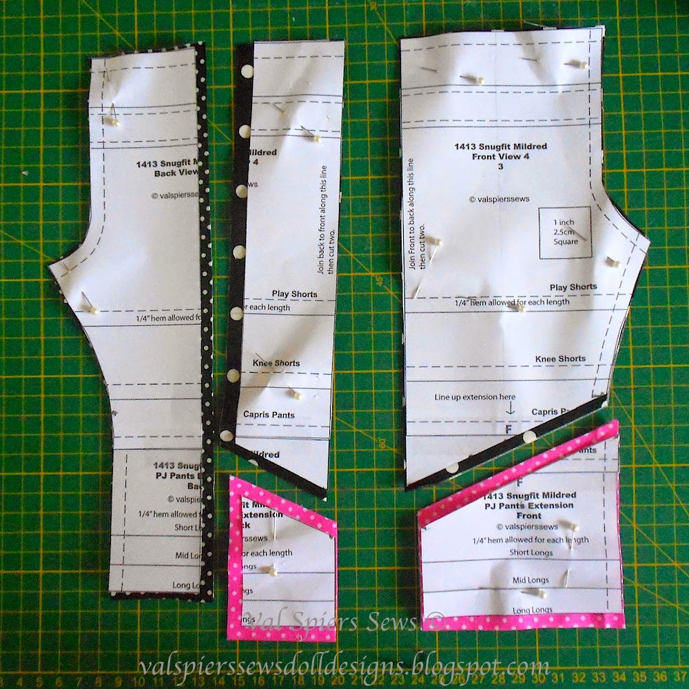 Doll Clothes Patterns by Valspierssews: Pieced Pants from regular pull ...