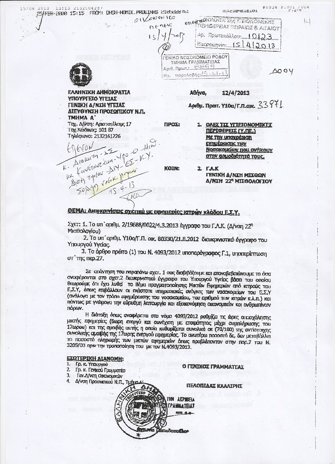 ΜΕΤΩΠΟ ΙΑΤΡΩΝ ΝΟΣΟΚΟΜΕΙΟΥ ΡΟΔΟΥ ΚΑΙ ΚΥ: ΚΑΠΟΙΟΣ ΠΡΕΠΕΙ ΝΑ ΜΑΣ ΑΠΑΝΤΗΣΕΙ ...