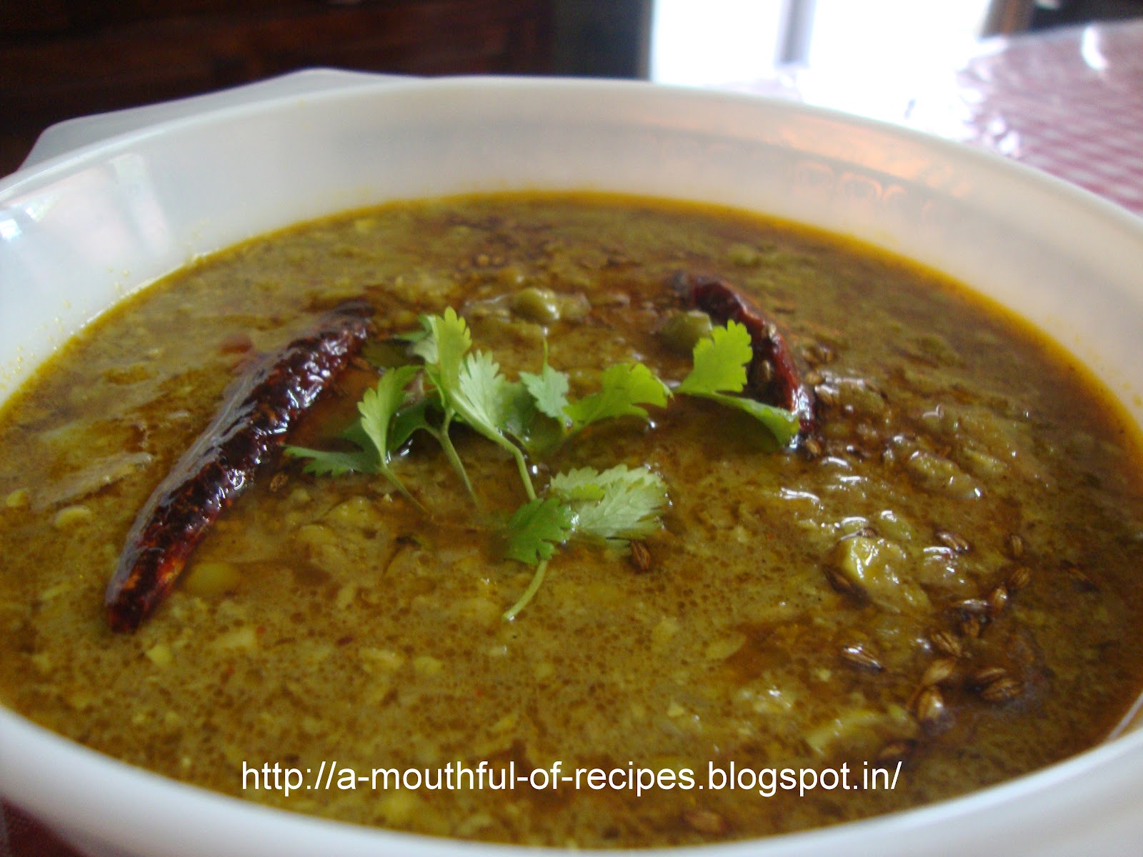 A Mouthful Of Recipes: Matar Daal (Nimona)