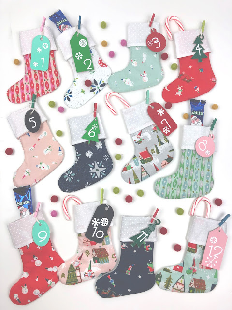 Christmas Stocking DIY Advent Calendar - The Polka Dot Chair