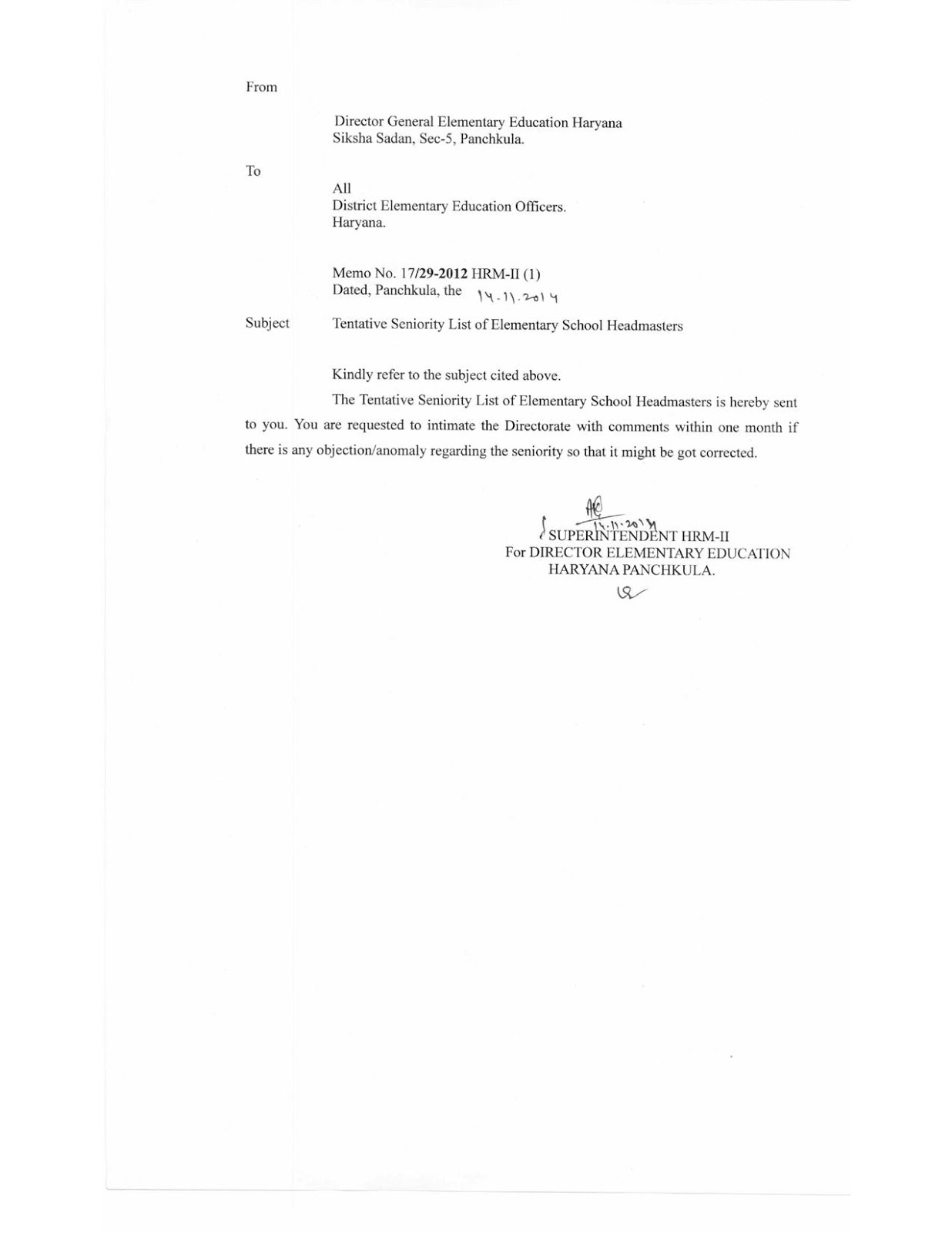 Notice regarding inviting objections/anomaly in Tentative Seniority ...