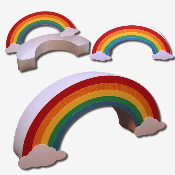 3D Rainbow Box | Bits of Paper