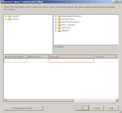 SSIS: DERIVED COLUMN TRANSFORMATION