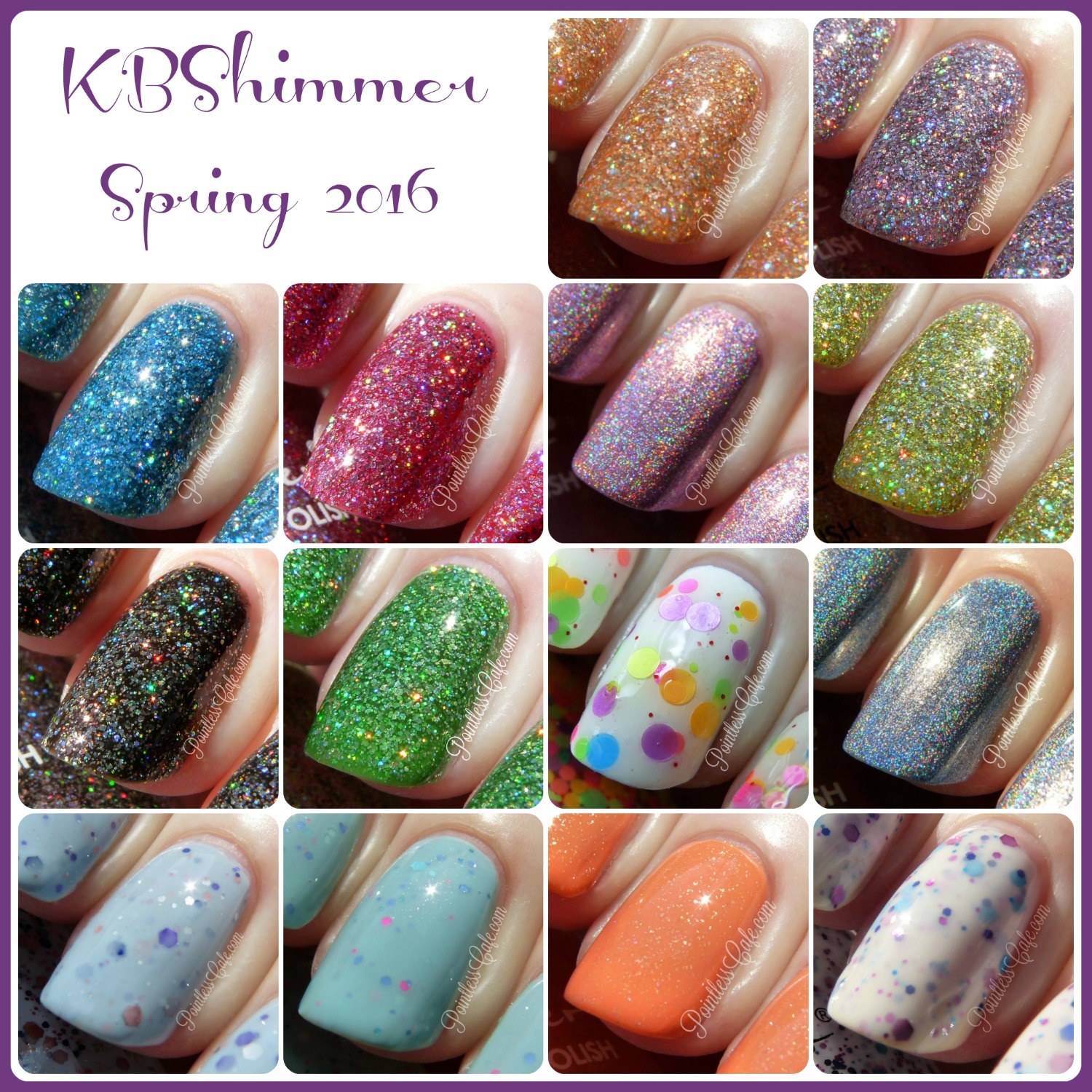 KBShimmer: Spring 2016 Collection - Swatches and Review | Pointless Cafe
