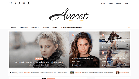 Avocet Blogger Template | High Quality Free Blogger Templates