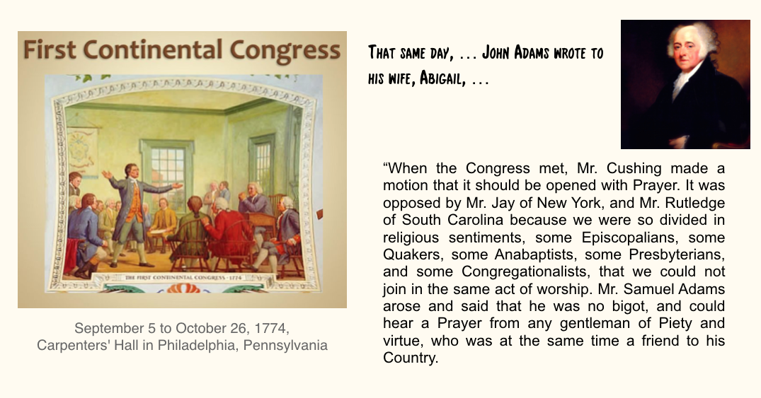 Faith, Prayer and Our Founding Fathers