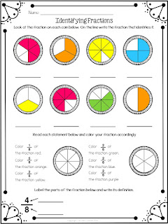 Classroom Freebies Too: Identifying Fractions Freebie